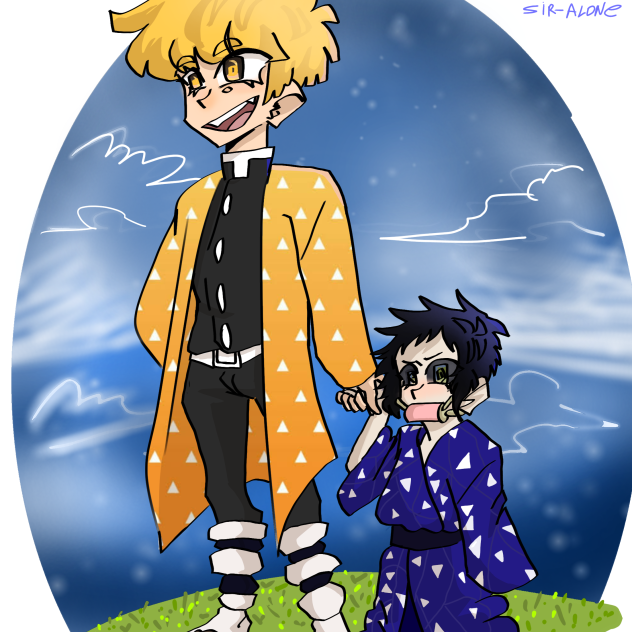 Zenitsu and Kaigaku - ibisPaint
