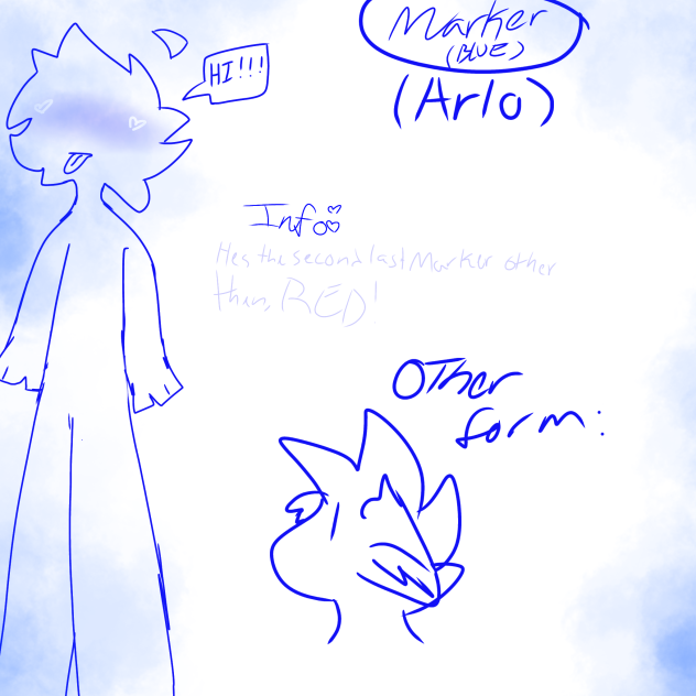 Arlo the blue marker - ibisPaint