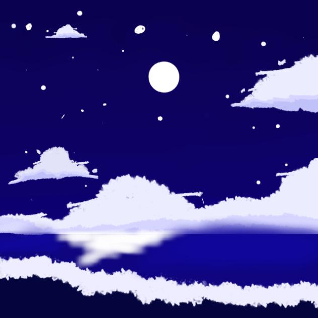 Night Beach animation test ☆~ - ibisPaint