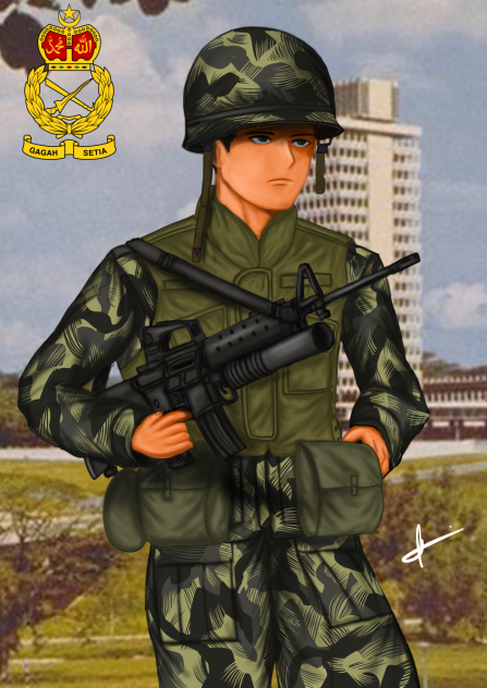 Malaysian Army Infantryman, 1989 - ibisPaint