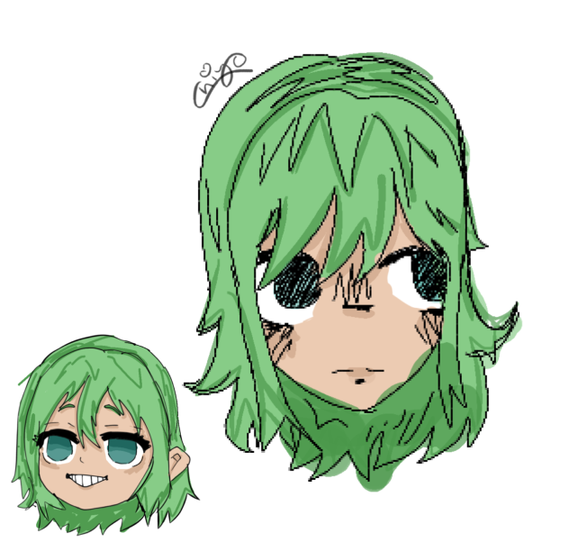 Pixel and her mini - ibisPaint