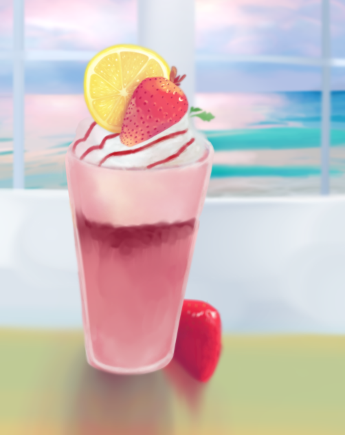 Strawberry Drink - ibisPaint
