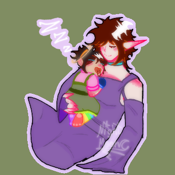 ️👩‍👧Moon and Milly👼🏻💜 - ibisPaint