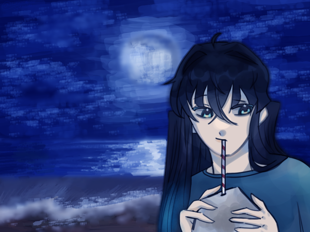Muichiro at the beach!!! - ibisPaint
