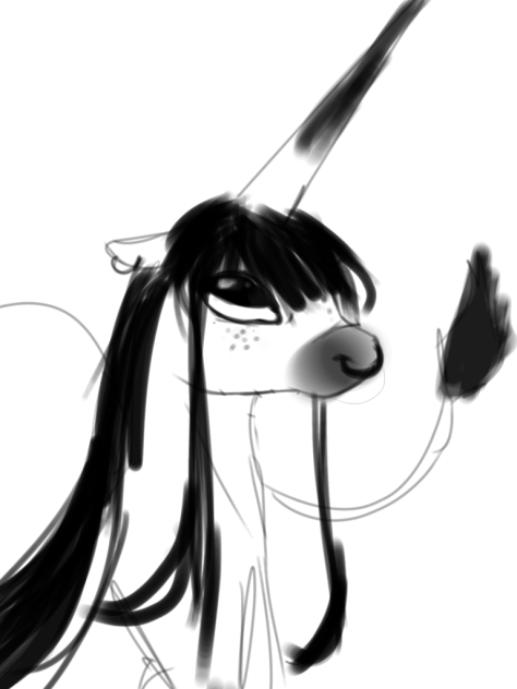 unicorn sketch - ibisPaint
