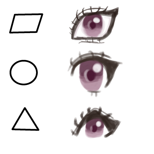 shapes into eyes - ibisPaint