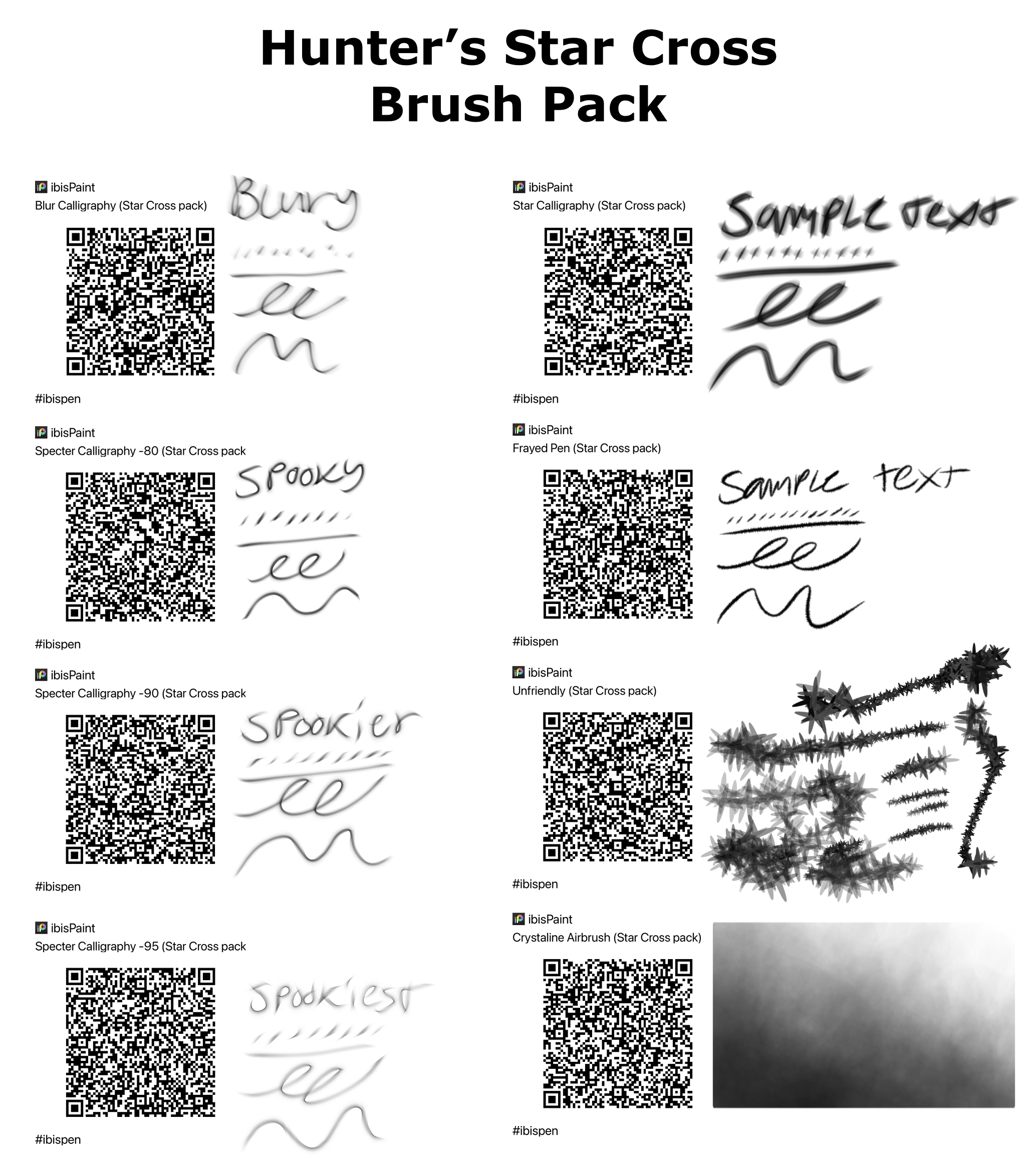 Hunter’s Star Cross Brush Pack - ibisPaint