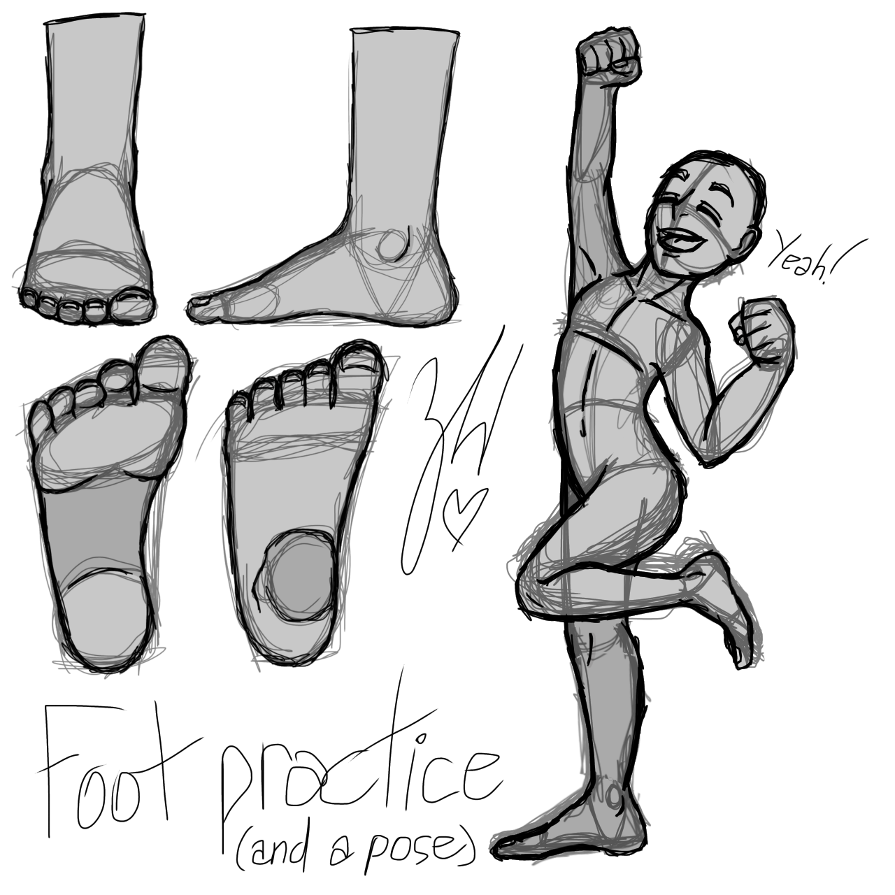 Foot and pose practice - ibisPaint
