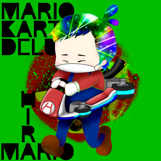 HIRA -MARIOKART8 DELUXE,MARIO cos- - ibisPaint