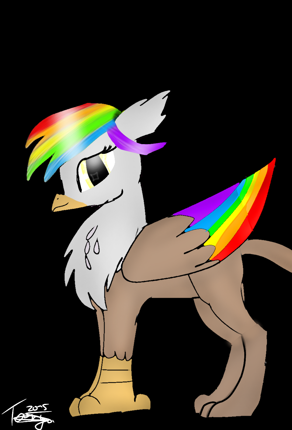 rainbow griffon - speedpaint - - ibisPaint