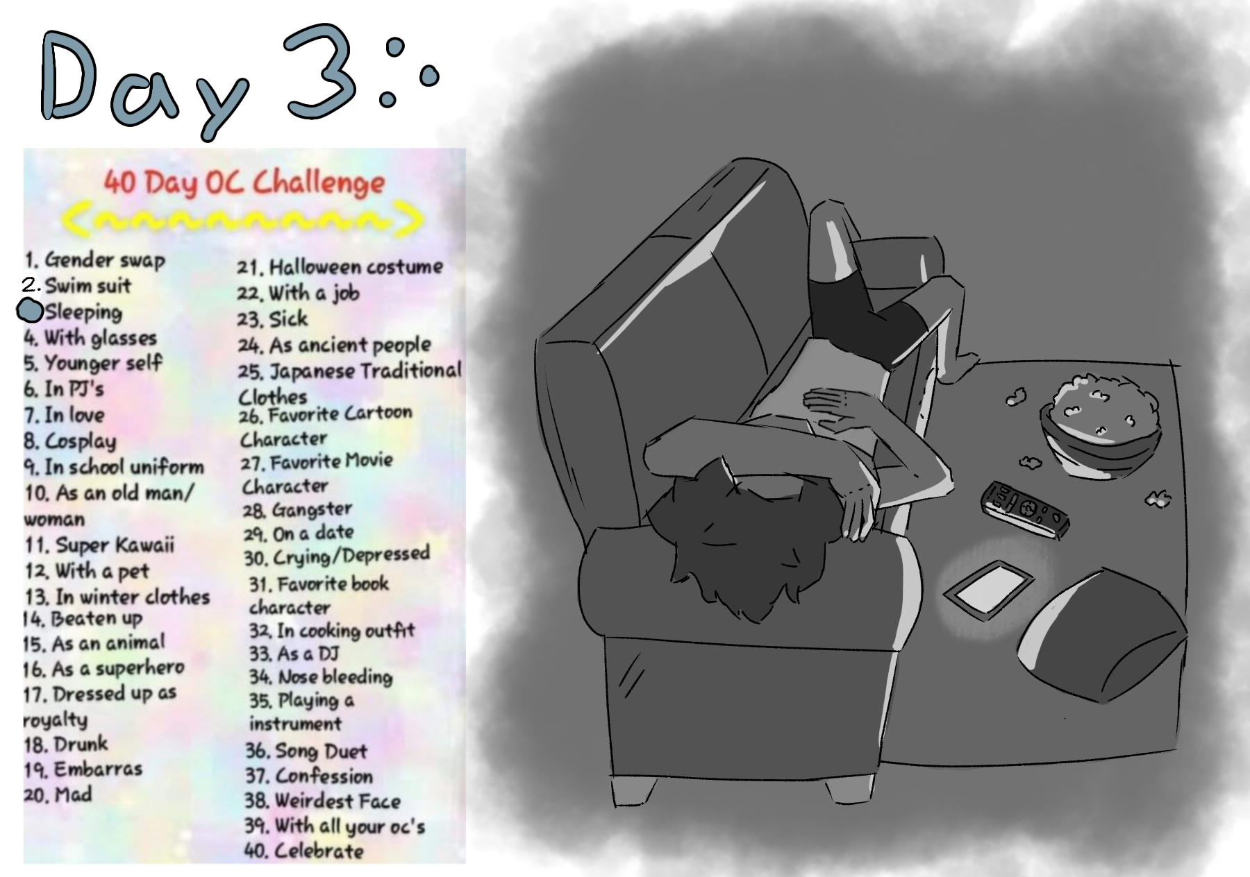 day 3 sleeping - ibisPaint