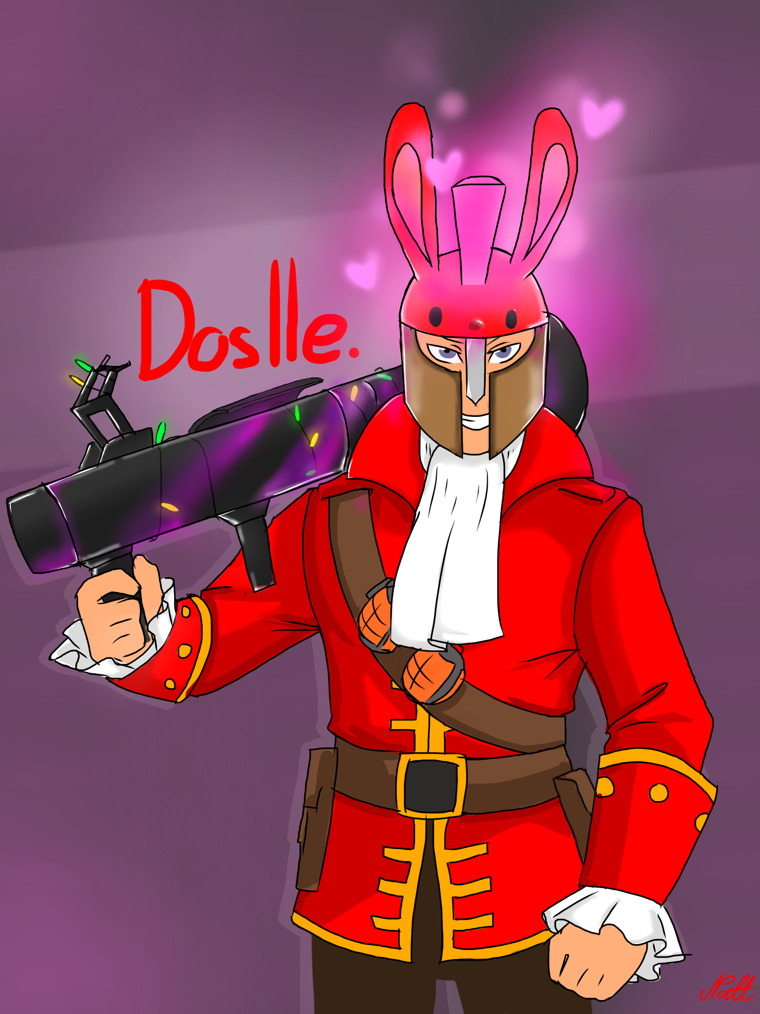 TF2 Doslle - soldier +more pink xD - ibisPaint