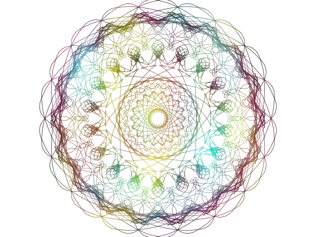 Random flower arts by tools - ibisPaint