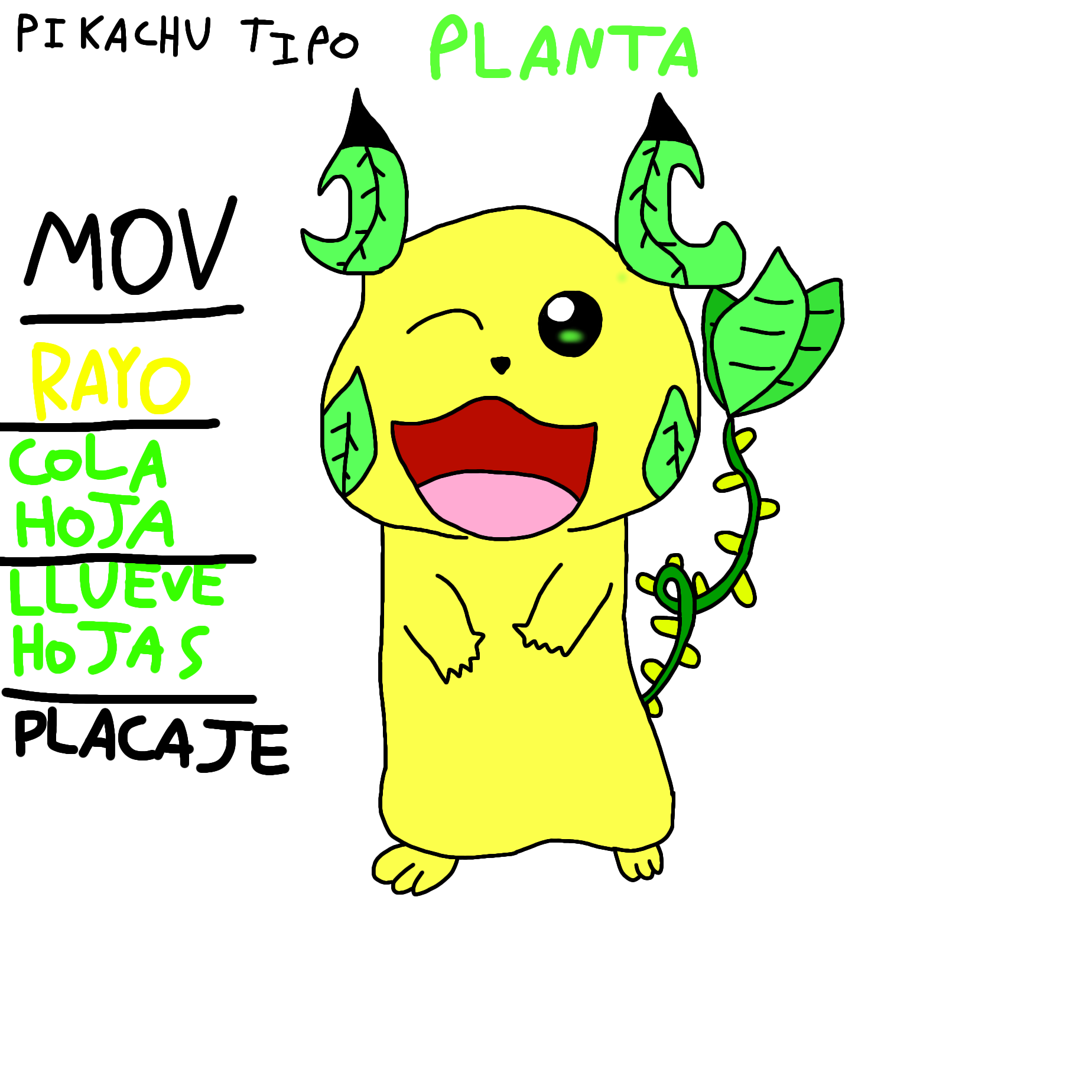 Pikachu planta - ibisPaint
