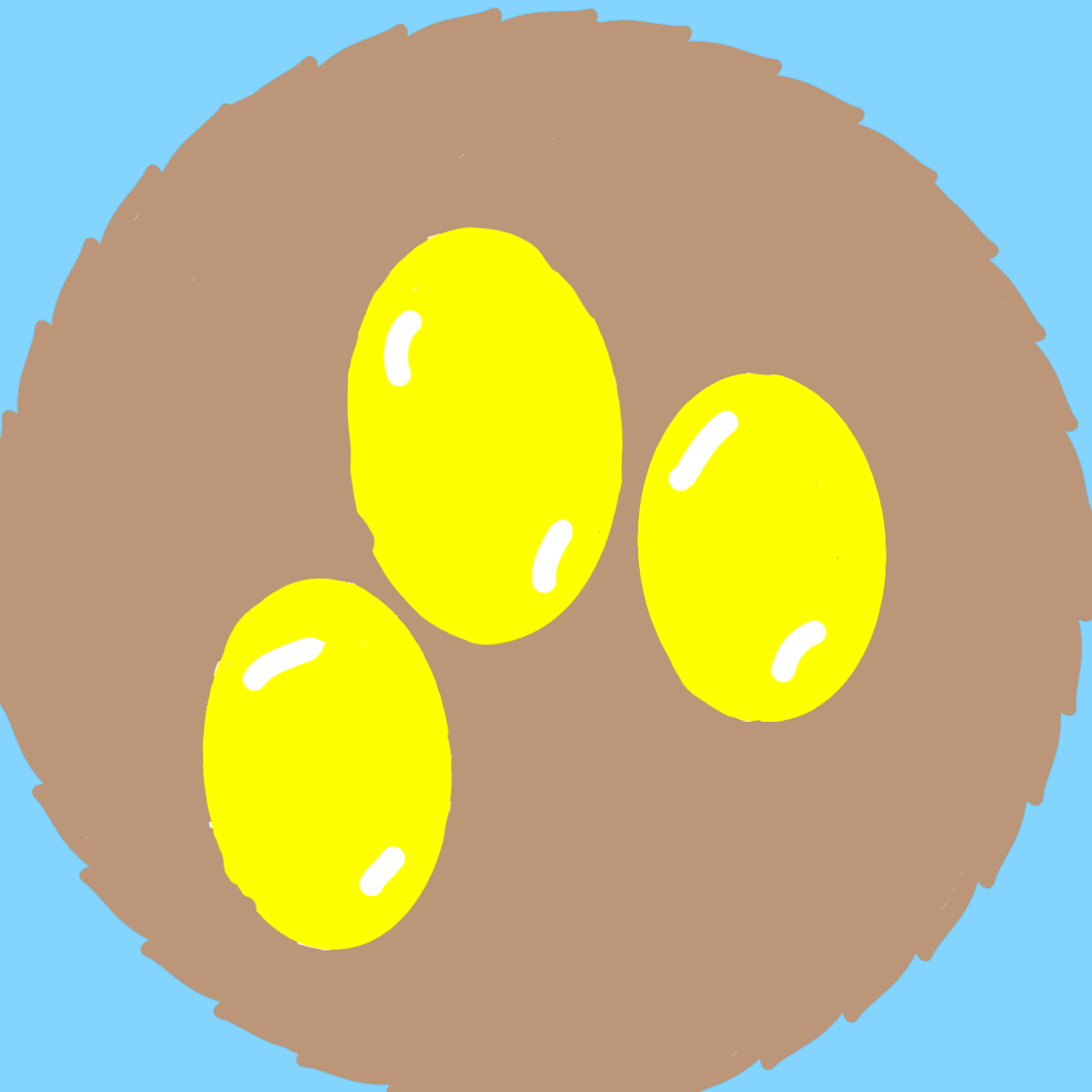 Nest with golden eggs - ibisPaint
