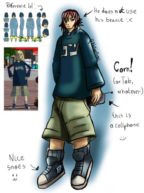 Corn with an NPC outfit (Jet Set Radio) - ibisPaint