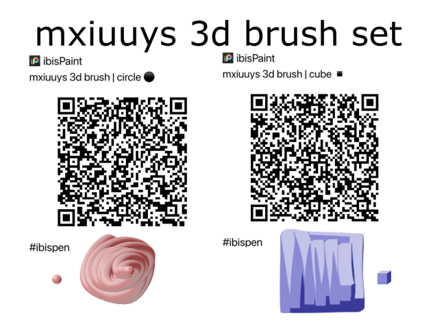 mxiuuys 3d brush set - ibisPaint