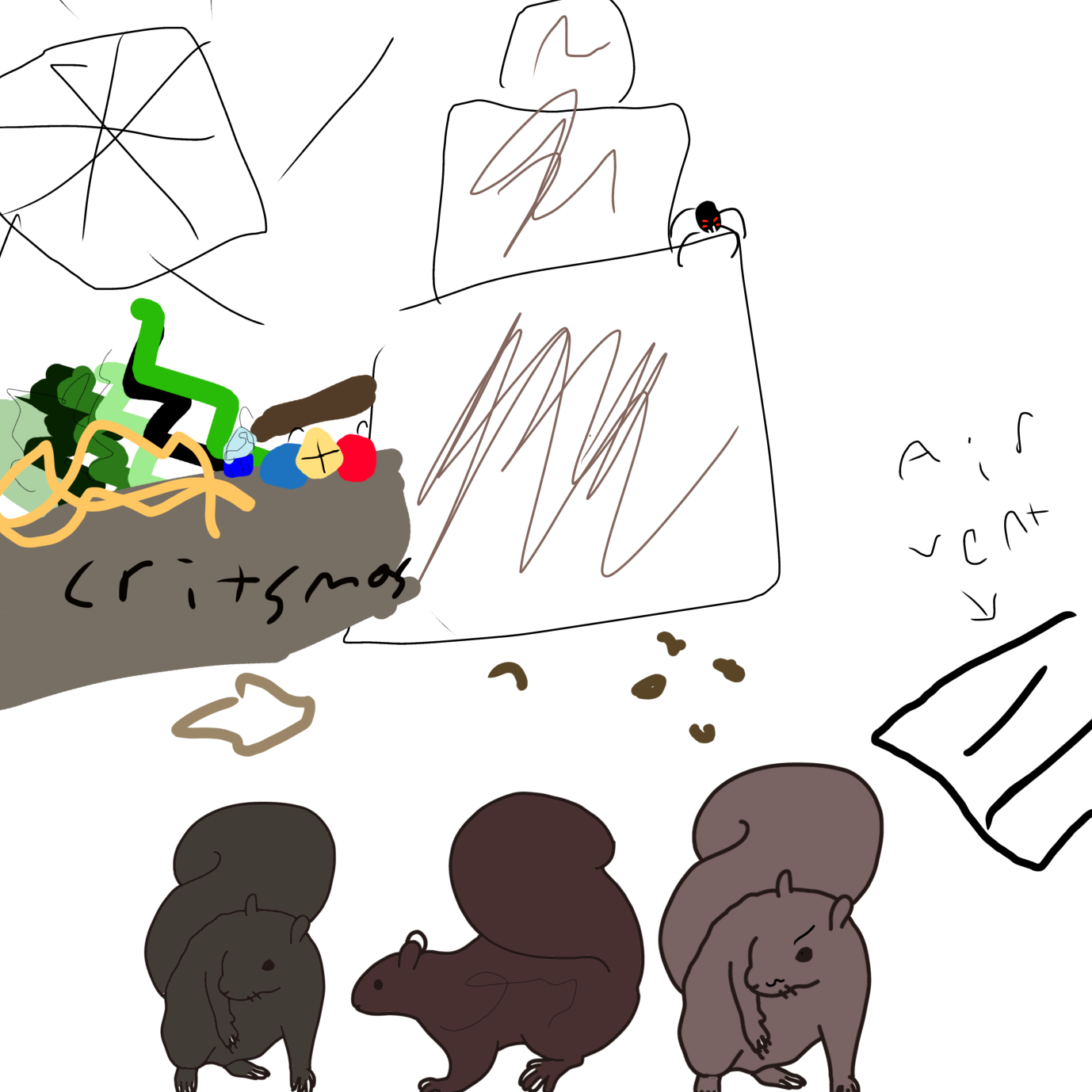 There are squirrels in my attic… - ibisPaint