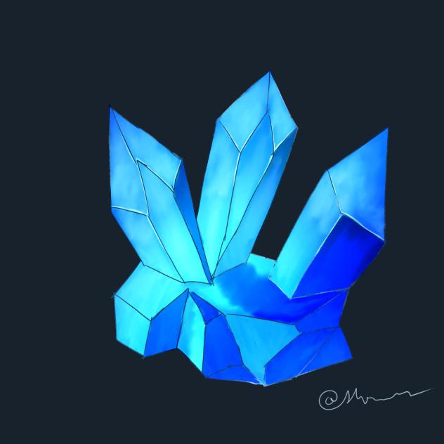 Blue glow crystal - ibisPaint