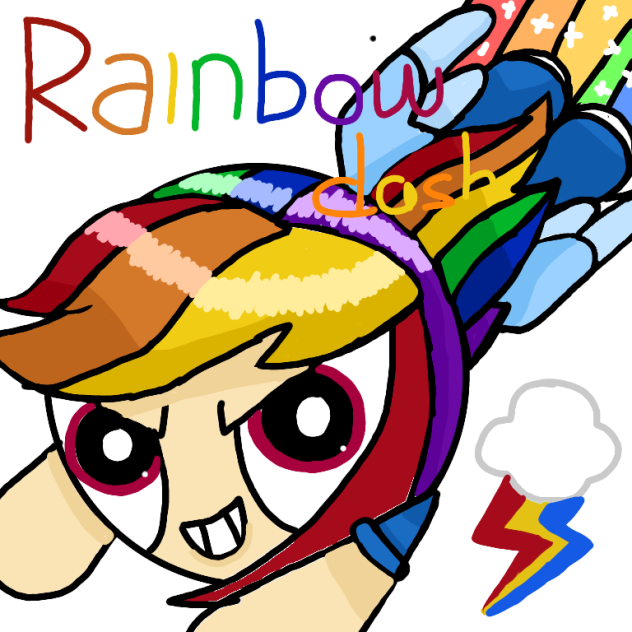 Rainbow dash versi powerpuff girl - ibisPaint