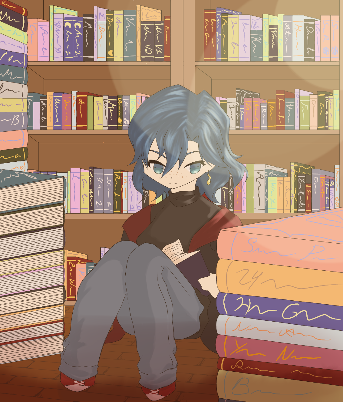 A day around books - ibisPaint