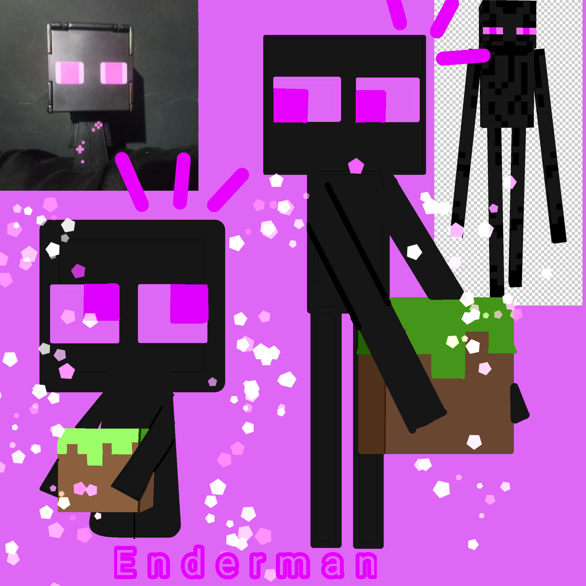 Enderman y endermansito - ibisPaint
