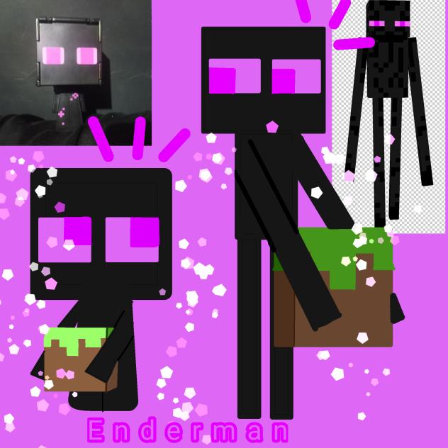 Enderman y endermansito - ibisPaint