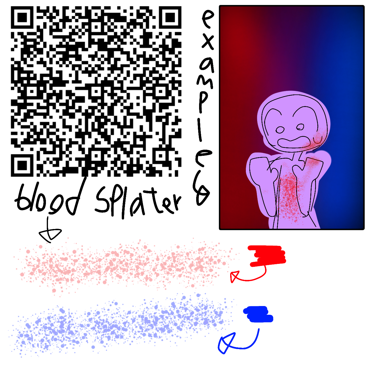 bl00d splatter brush - ibisPaint