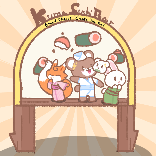 Kuma Sushi Bar Fanart - ibisPaint