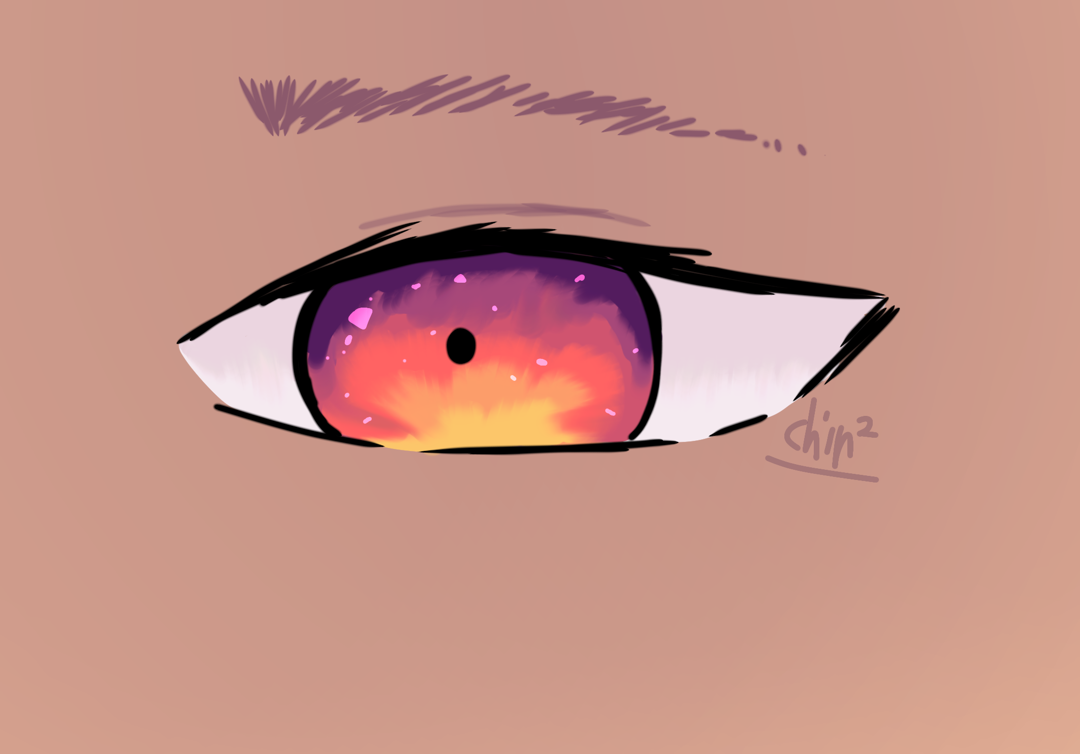 sunset eye - ibisPaint