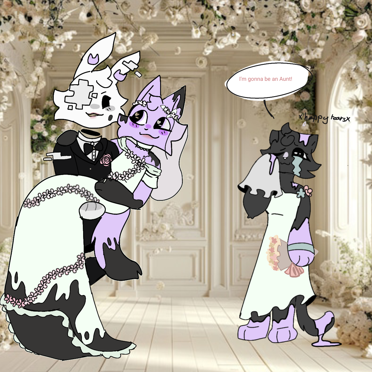 glitch, and inkys wedding - ibisPaint