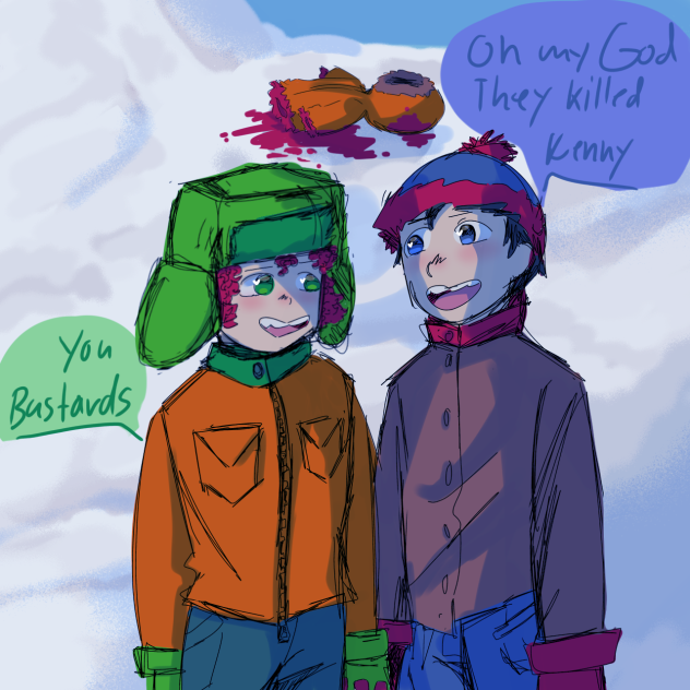 Kyle & Stan (& dead Kenny) - ibisPaint