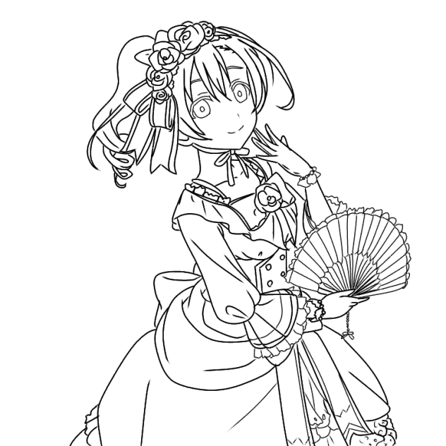 線画：高坂穂乃果SR - ibisPaint