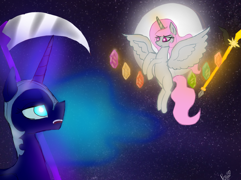 CELESTIA VS NIGHTMARE MOON - ibisPaint