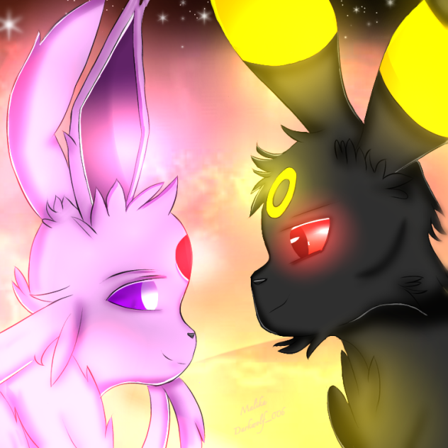 Umbreon x Espeon - ibisPaint