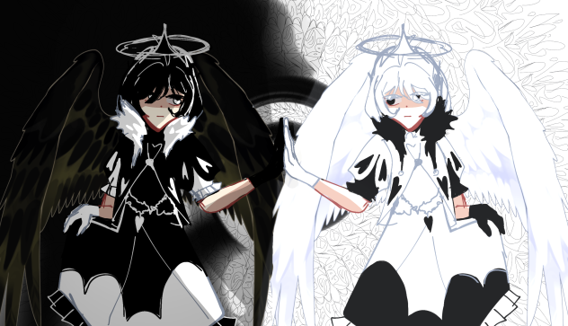 🤍Twin Angels🖤 - ibisPaint