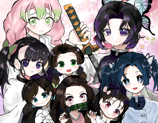 Demon Slayer girls - ibisPaint