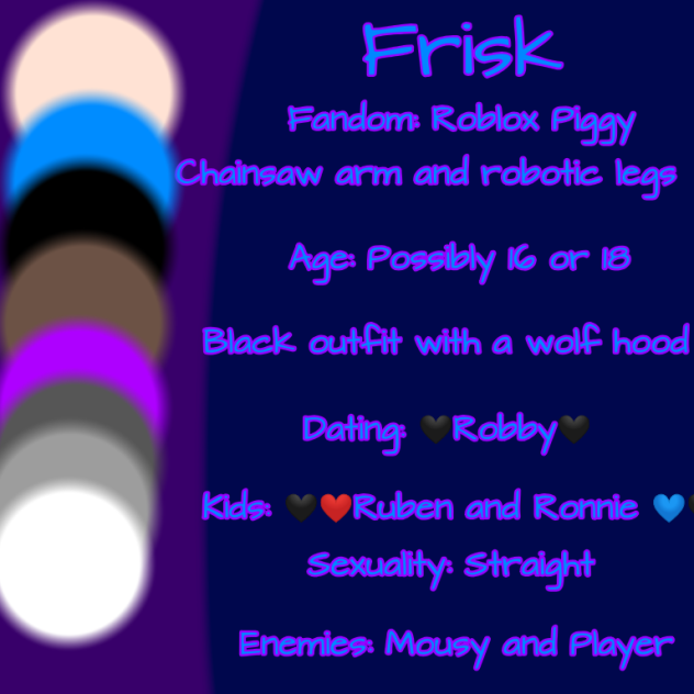 Frisk's info and color palette 💙💜💙💜 - ibisPaint