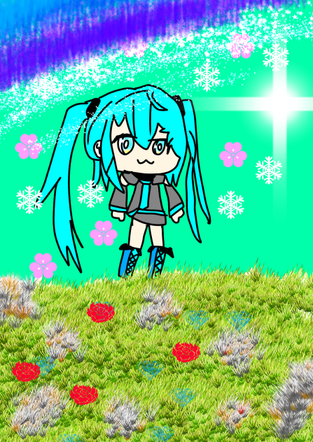 hatsune miku gacha cute - ibisPaint