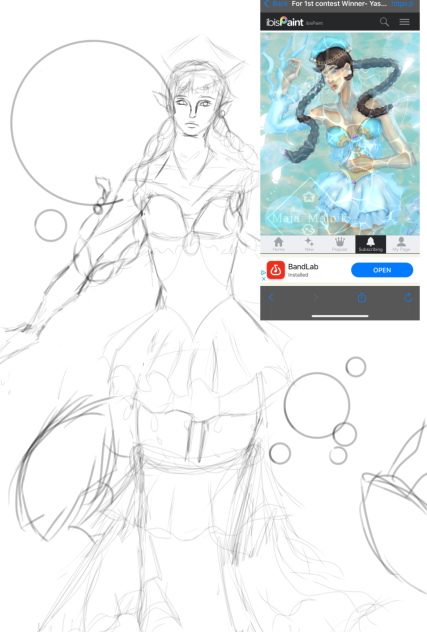 Jellyfish redraw sketch - ibisPaint