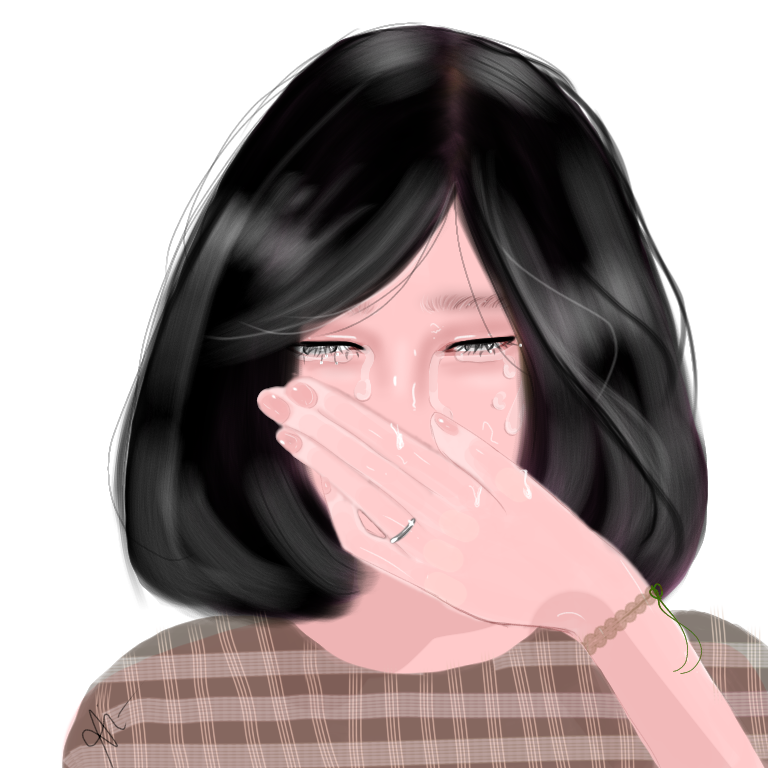try to draw this simple crying girl!!!! - ibisPaint