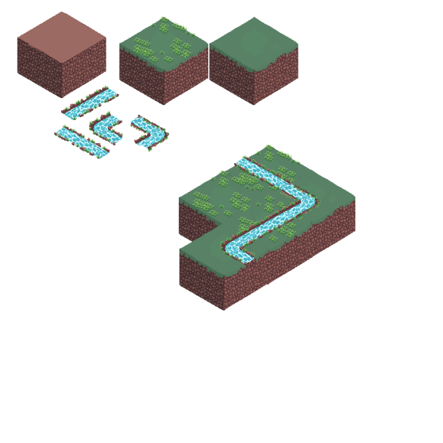 isometric tile set - ibisPaint