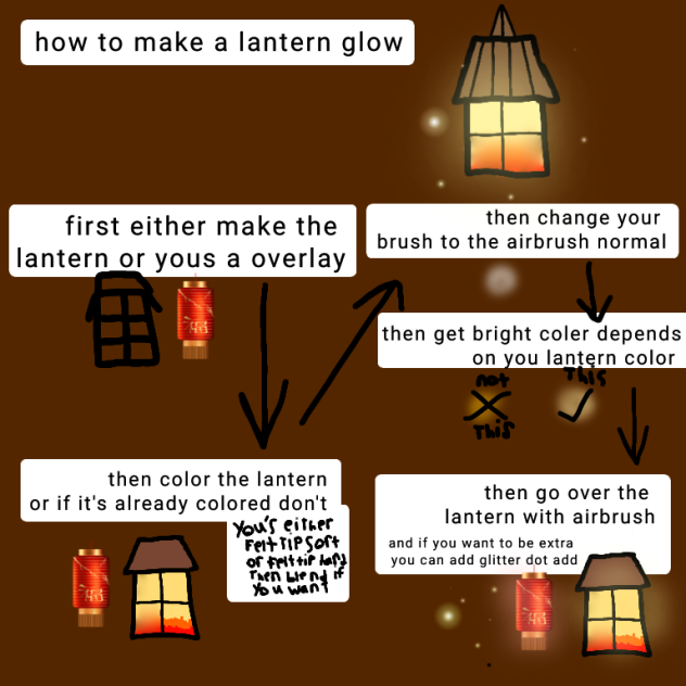 how to make a lantern glow - ibisPaint