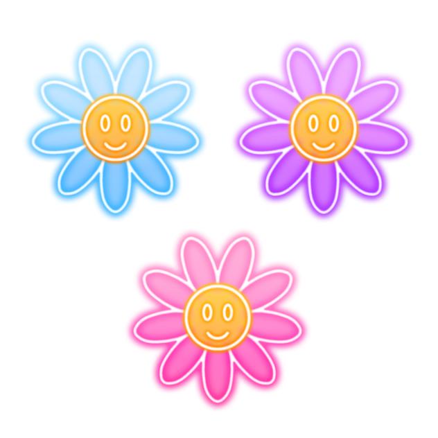 Y2k flower neon signs2 - ibisPaint