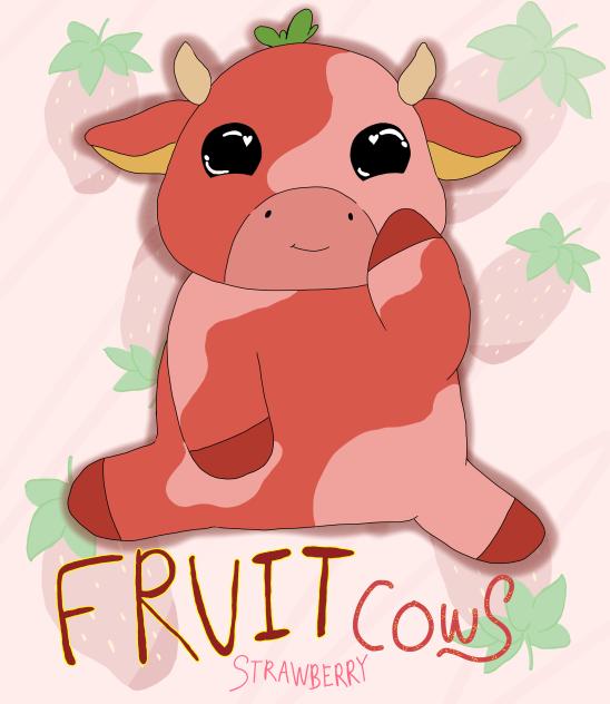 Fruit Cows- Strawberry - ibisPaint