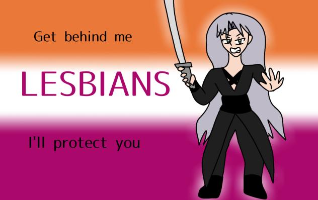 GET BEHIND HIM, LESBIANS - ibisPaint