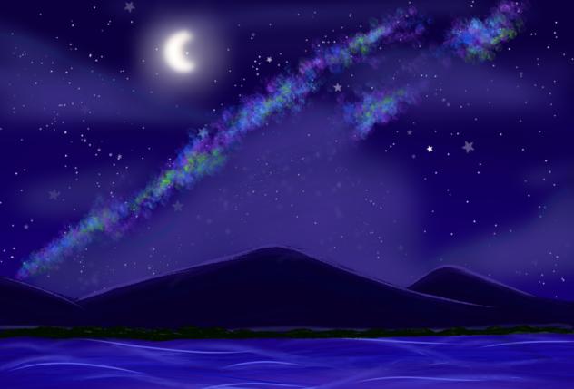 malam hari - ibisPaint