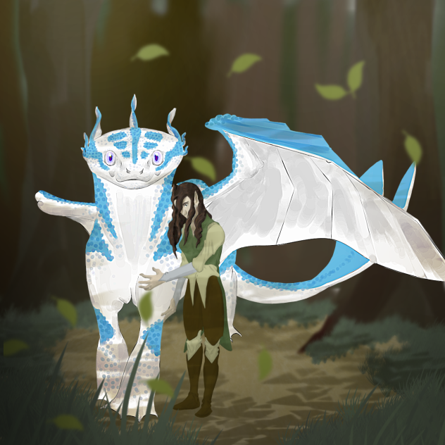 dnd ranger and her dragon - ibisPaint