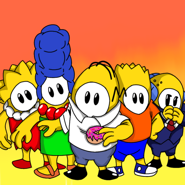 Fall guys los Simpson - ibisPaint
