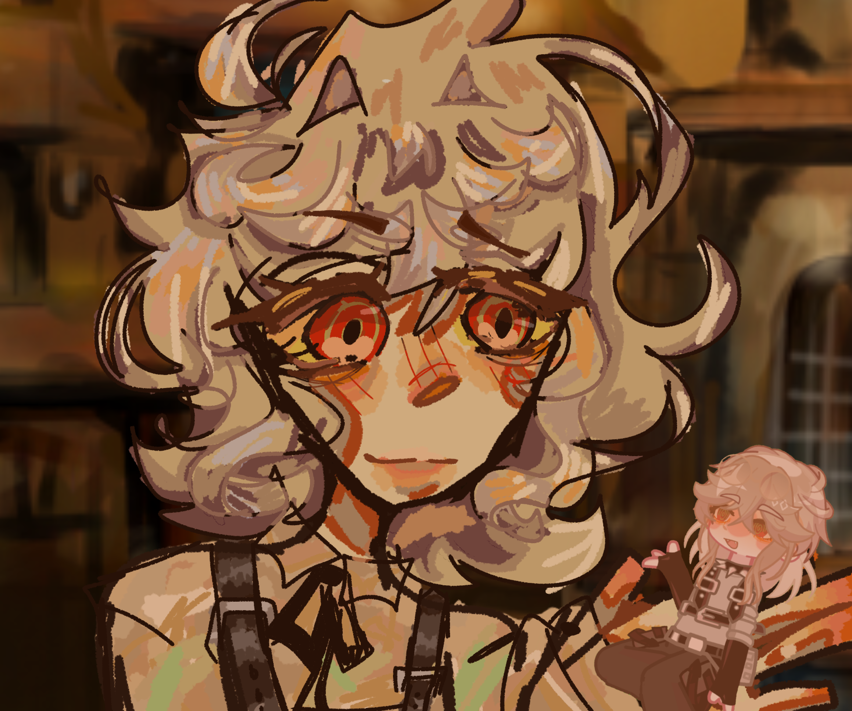 my oc and her gacha self - ibisPaint